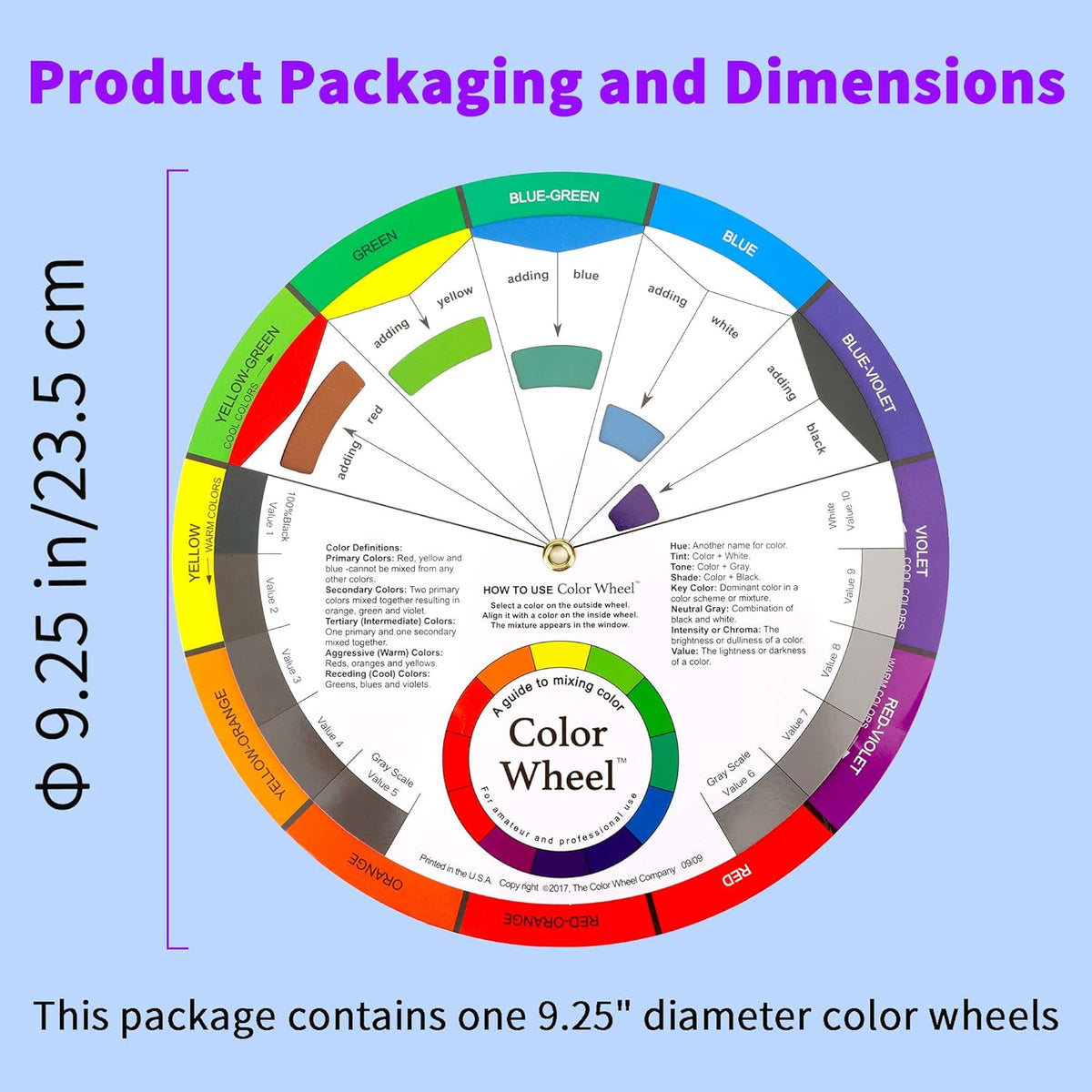 Color Wheel, Paint Mixing Learning Guide for Art Class Teaching