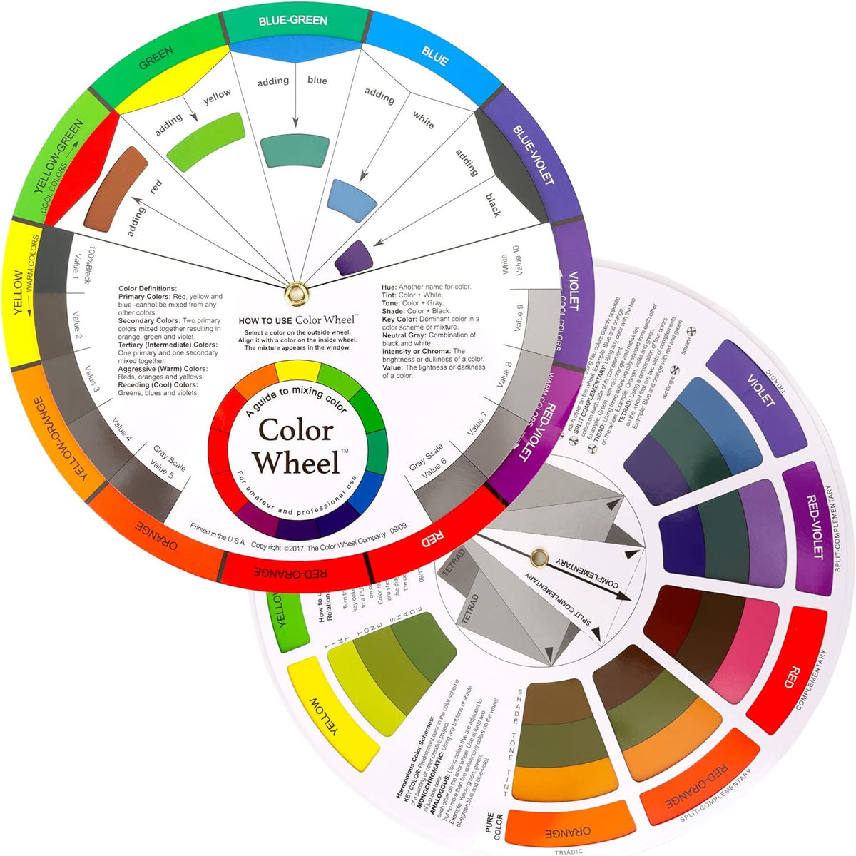 Color Wheel, Paint Mixing Learning Guide for Art Class Teaching